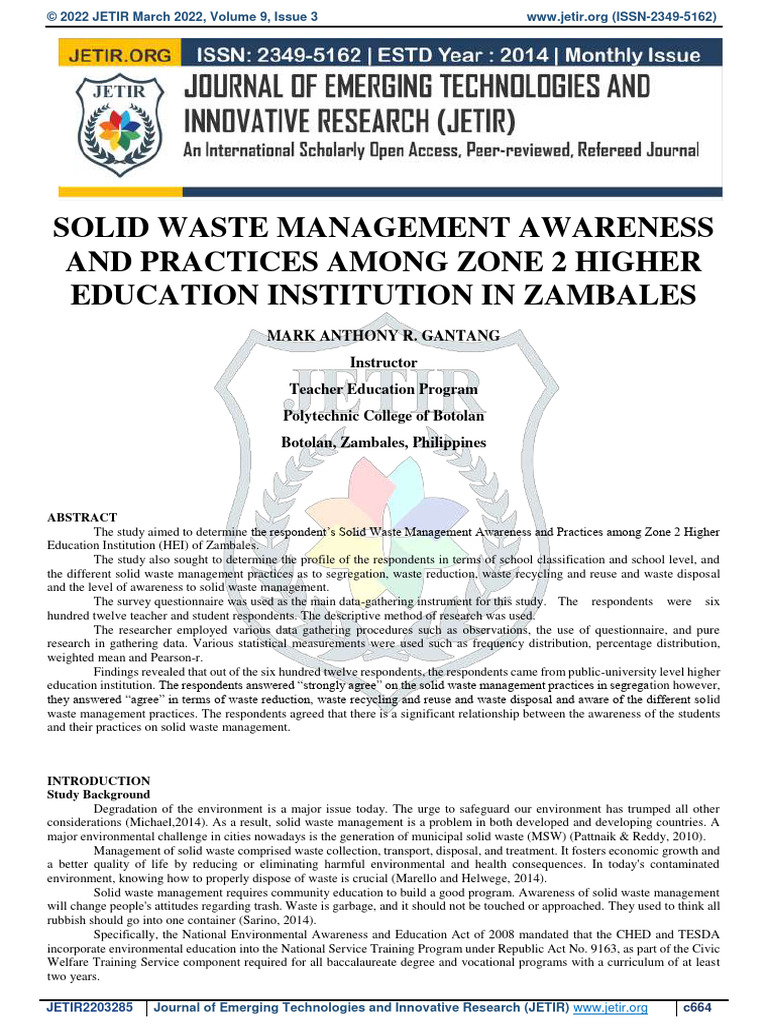 Solid Waste | PDF