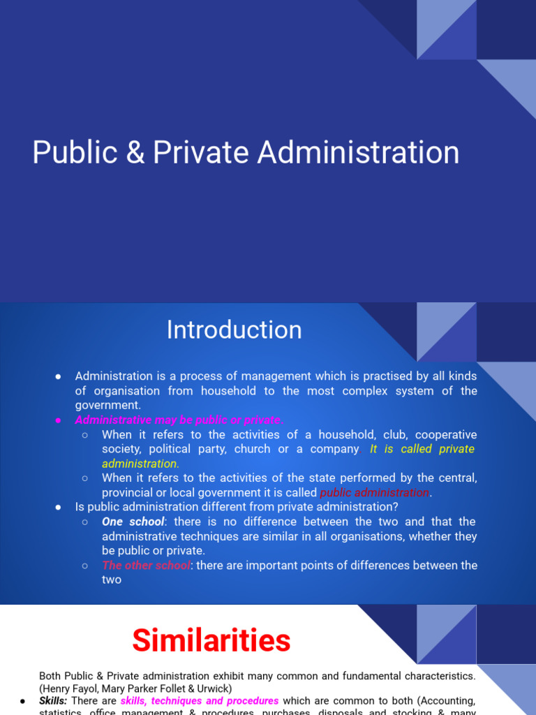 Public & Private Administration | PDF