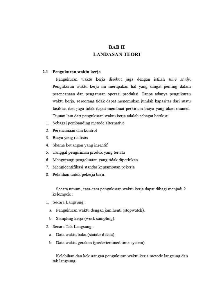 BAB II Ergonomi Modul 2 | PDF