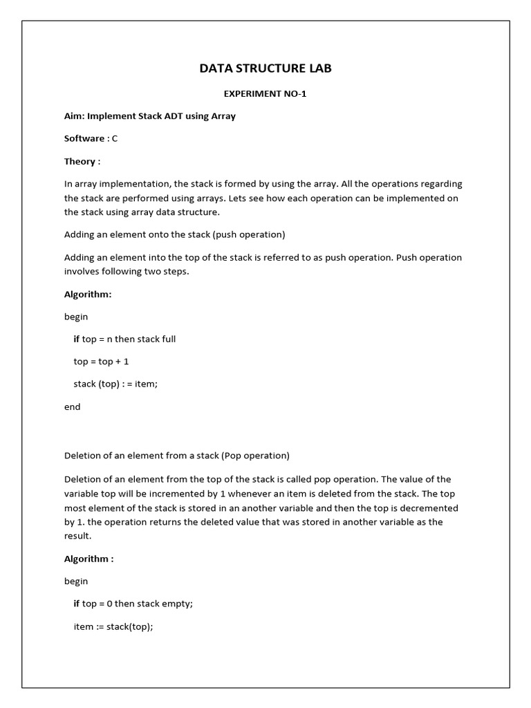 Data Structure Lab Manual Pdf Queue Abstract Data Type Pointer Computer Programming 9412