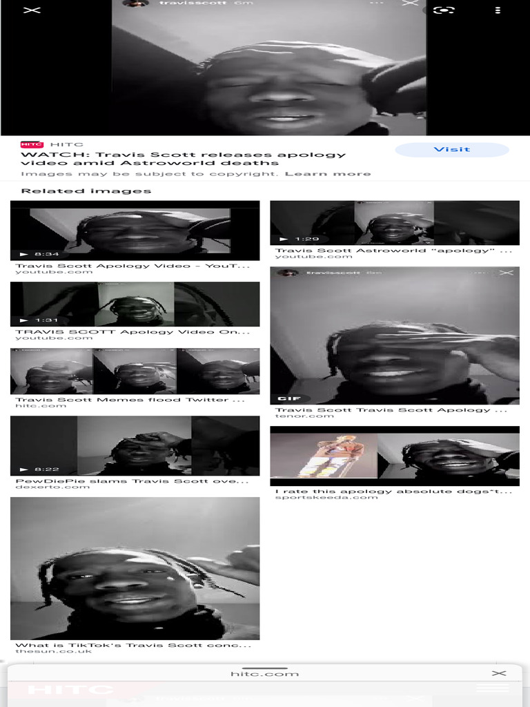 Travis Scott Apology Video - Google Search | PDF
