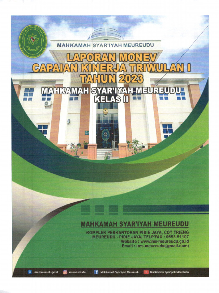 Laporan Monev Capaian Kinerja TW I 2023 | PDF