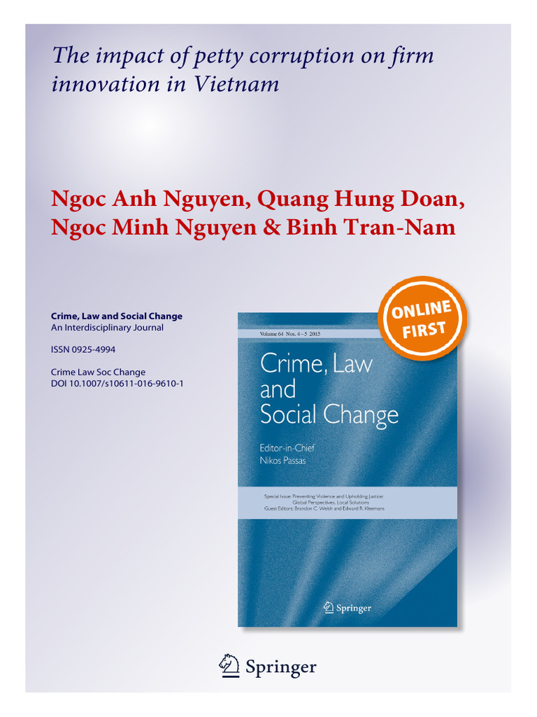 Corruption and Innovation | PDF | Political Corruption | Bribery