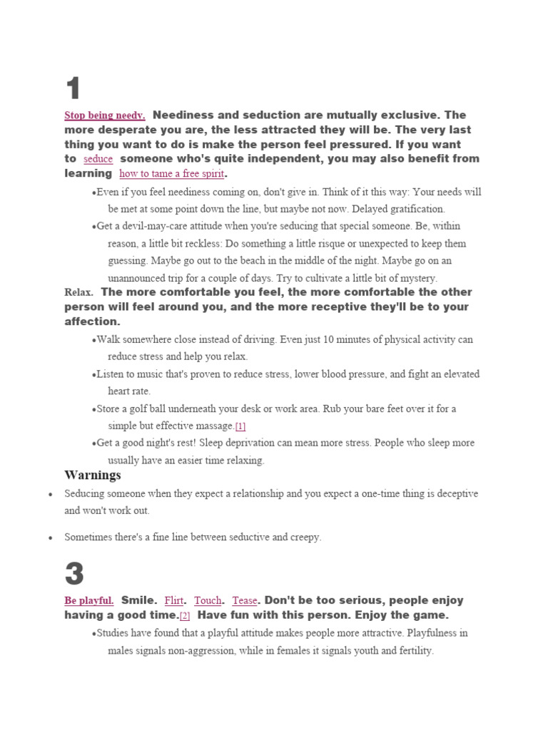 Seduction 101 | Download Free PDF | Body Language | Seduction