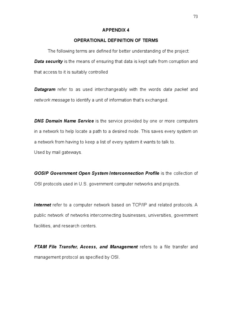 APPENDIX 4 and 5 | PDF | Internet Protocol Suite | Computer Network