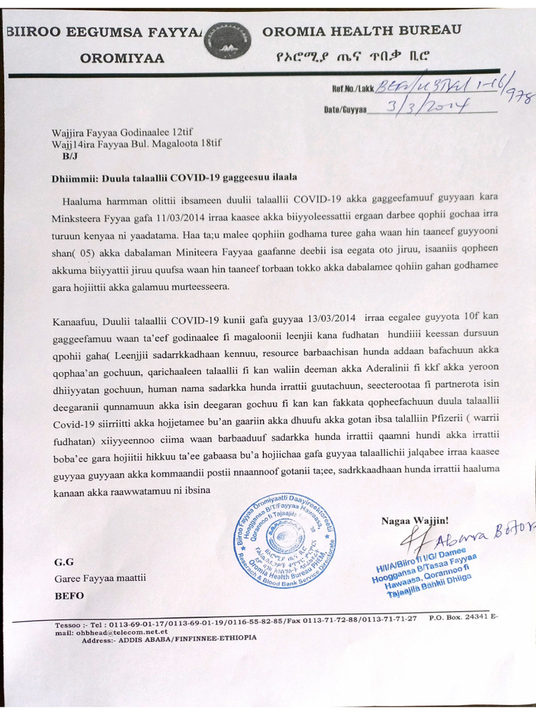 COVID Vaccination campaign Letter (1) | PDF