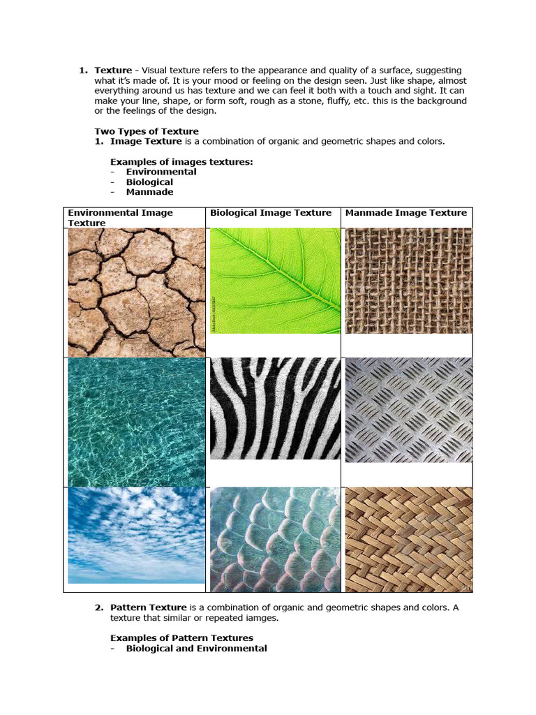 Elements of Graphics Design - Texture and Shape | PDF
