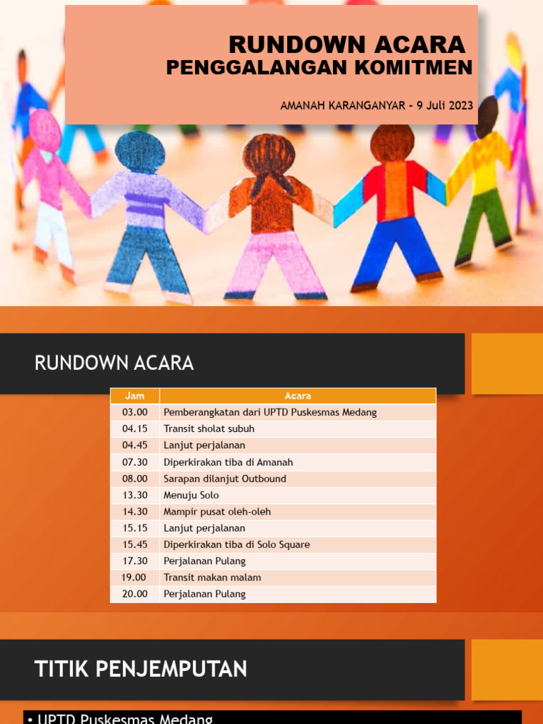 Rundown Acara Penggalangan Komitmen | PDF