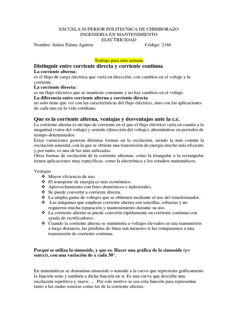 Distinguir Entre Corriente Directa y Corriente Continua | PDF | Nikola ...