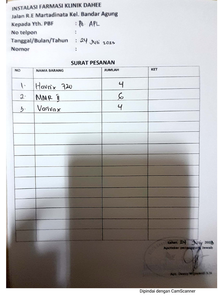 SP APL 24 Vaksin | PDF