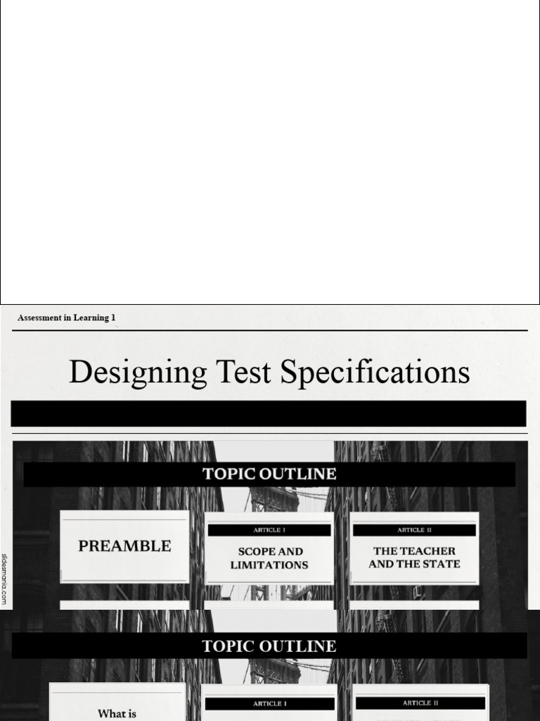 Designing Effective Test Specifications | PDF | Educational Assessment ...