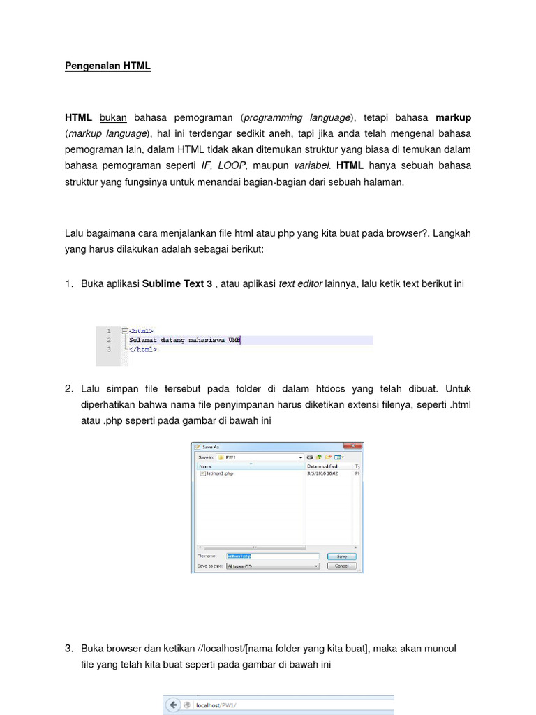 Pengenalan HTML | PDF Pengenalan HTML | PDF