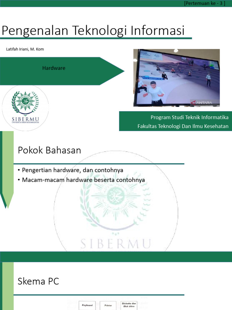 Komponen Hardware dalam Teknologi Informasi | PDF | Komputer ...