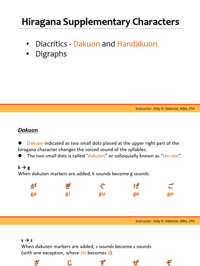 Hiragana Diacritics and Digraphs | PDF | Languages Of Taiwan | Japanese ...