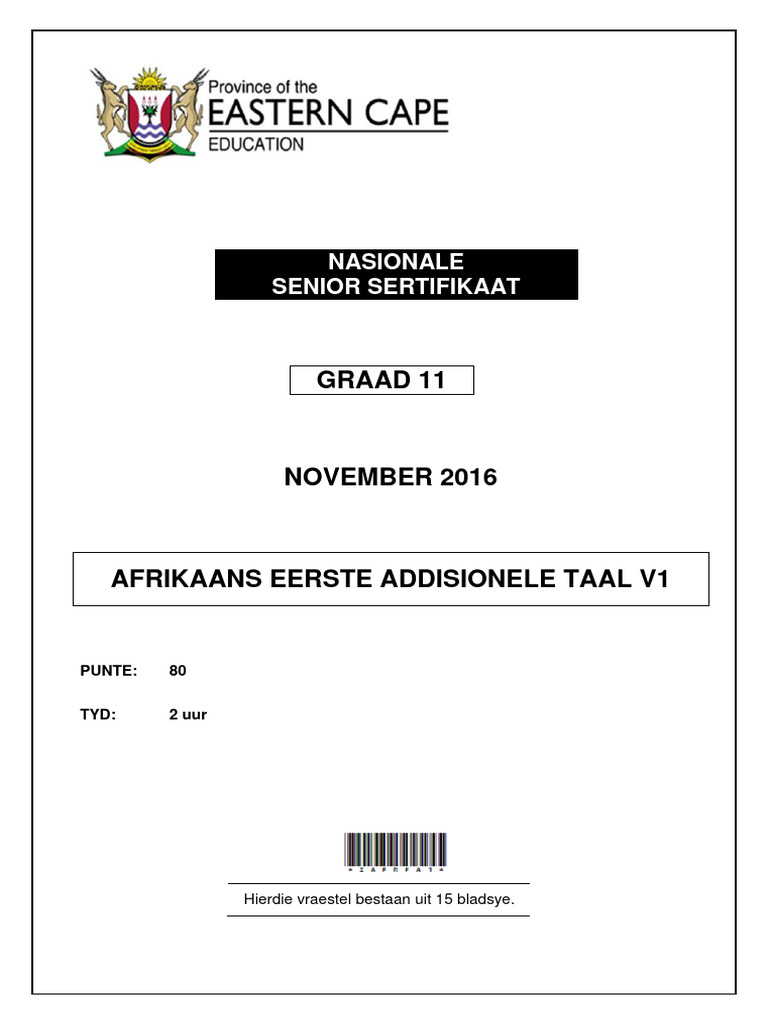 AFRFA P1 N16 QP Afr | PDF