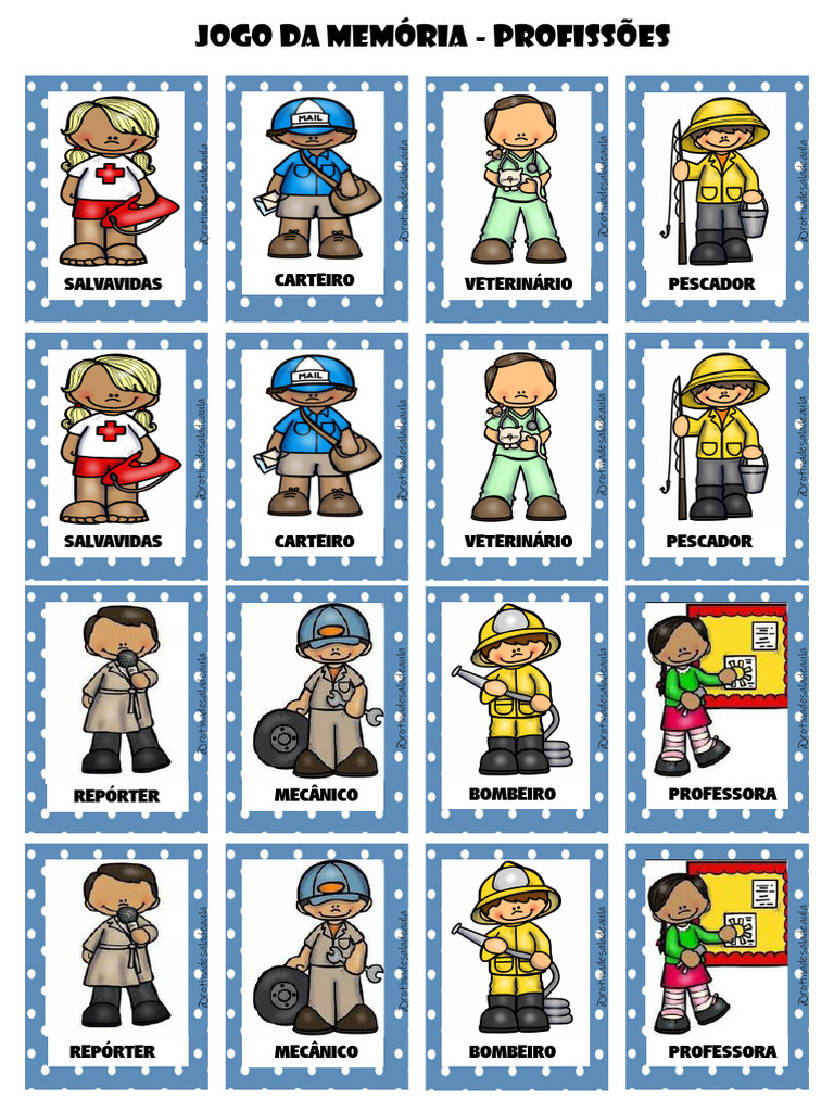 Profissões: Jogo da Memória | PDF
