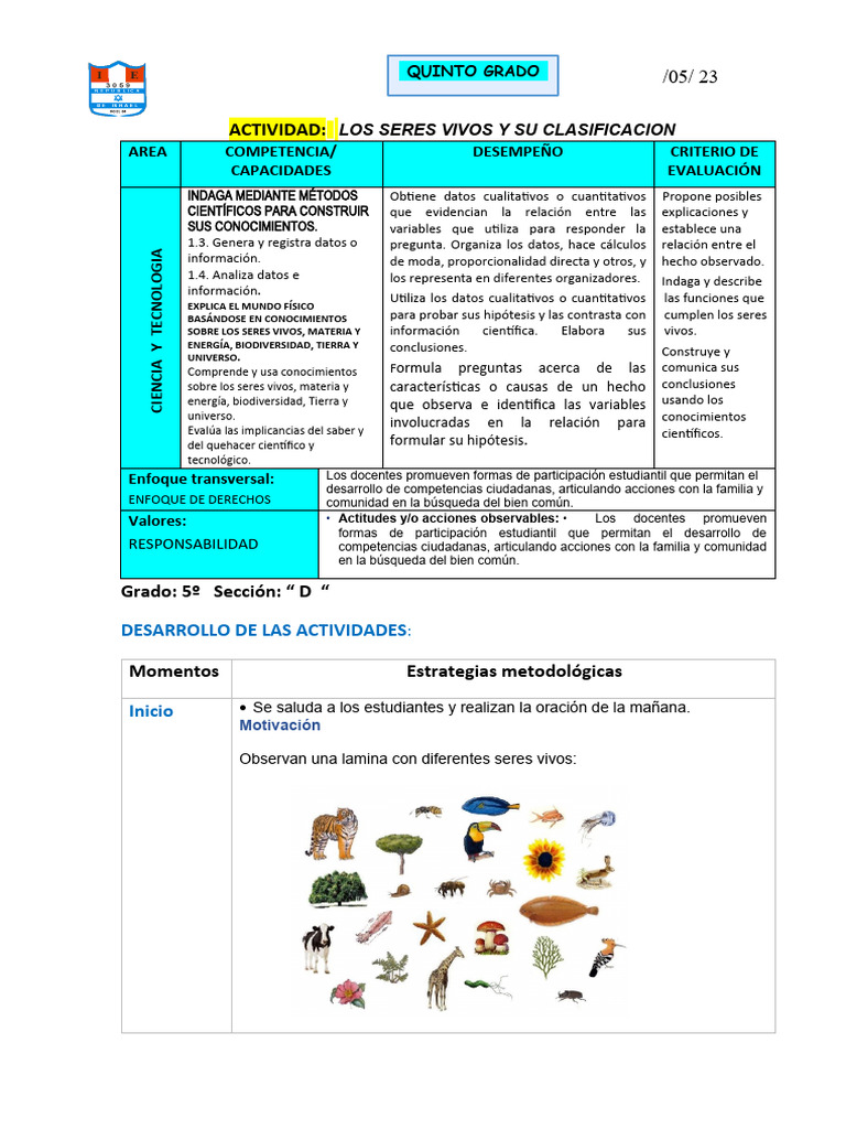 Sesion Ciencia Seres Vivos | PDF