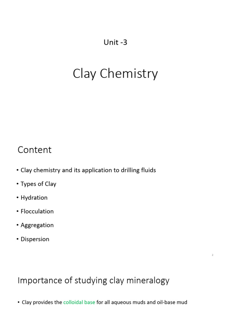 Unit 3 Clay Chemistry | PDF | Polymers | Colloid