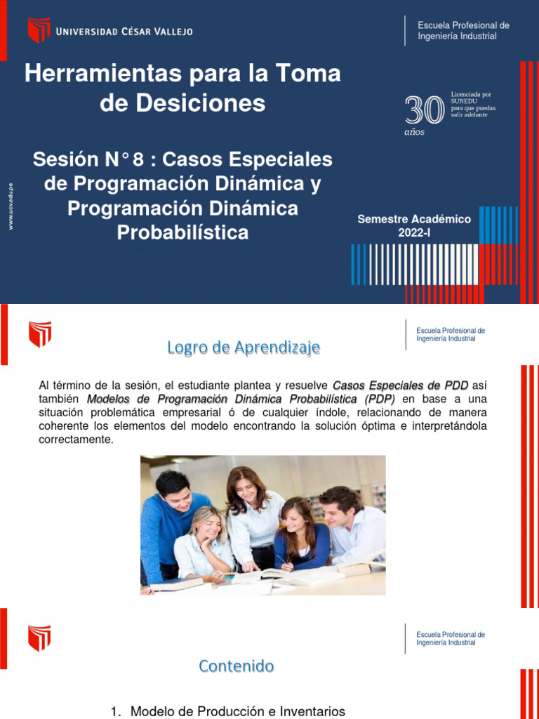 Semana 08 - Casos Especiales de PDD y PDP | PDF | Programación dinámica | Inventario