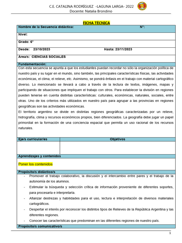 Regiones Geográficas de Argentina para Niños | PDF