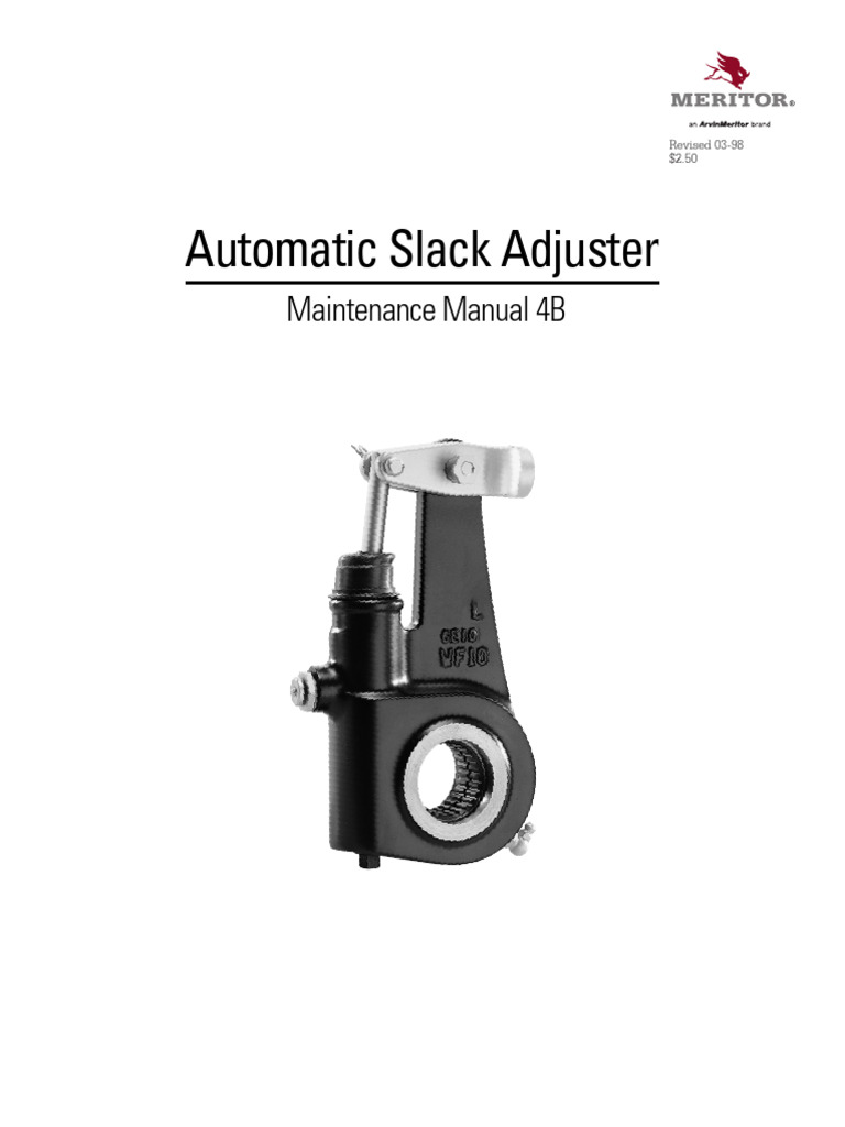 Rockwell Maintenance Manual 4B Auto Slack Adjuster 1998 | PDF ...