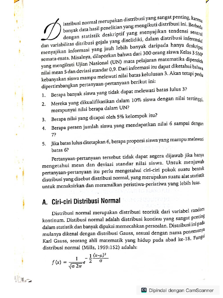 Distribusi Normal Dan Student | PDF