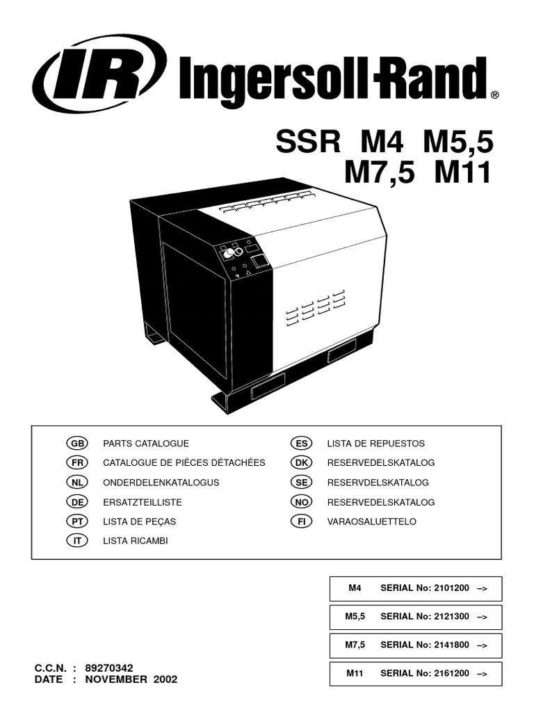 SSR M4 M5,5 M7,5 M11: C.C.N.: 89270342 Date: November 2002 | PDF | Belt ...