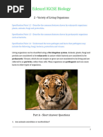 IGCSE Biology - Characteristics of Living Things (MRS GREN) | PDF