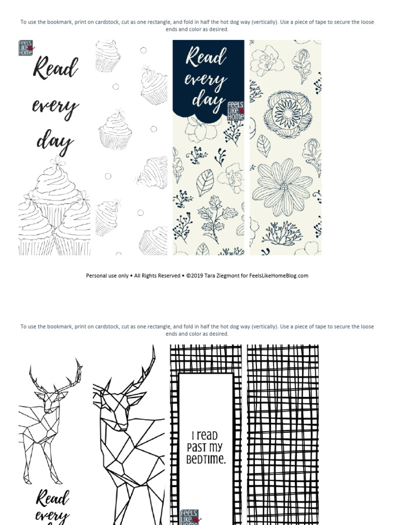 printable-coloring-bookmarks | PDF