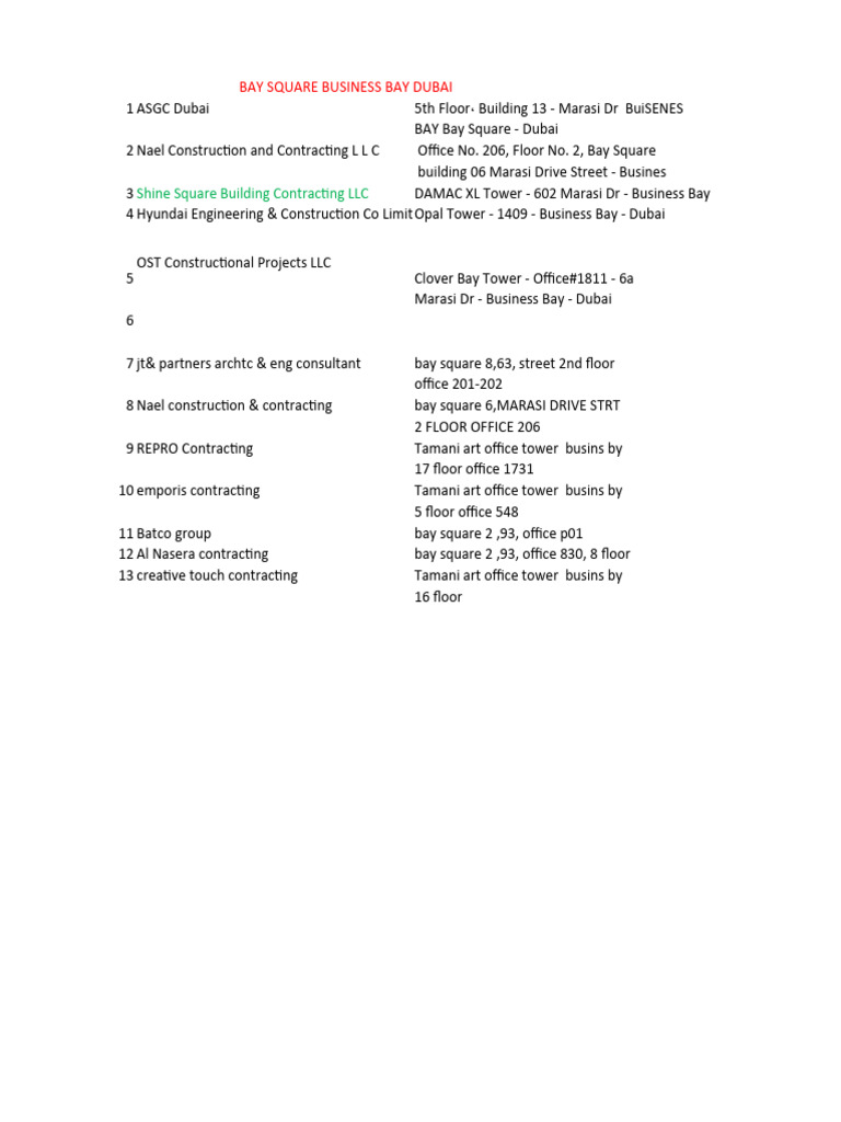 Bay Square | PDF