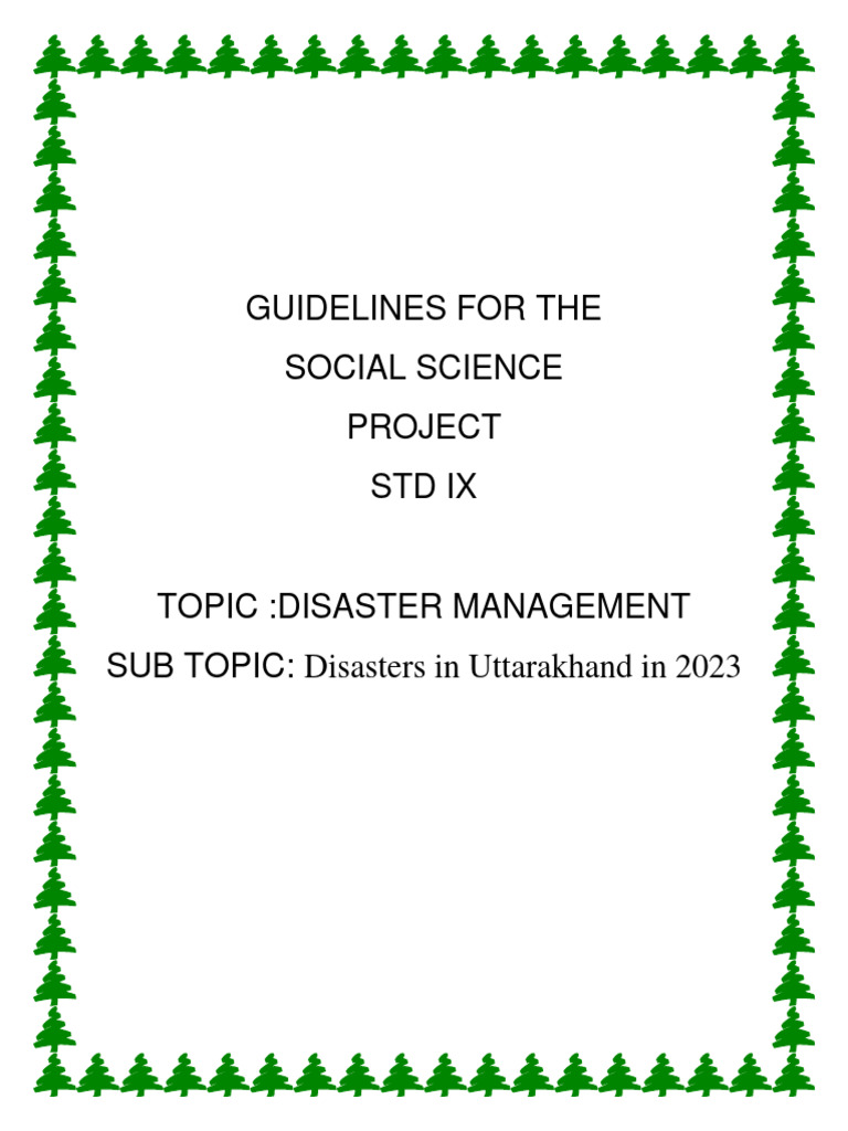 Class IX Disaster Management Project Guide | PDF | Human Communication