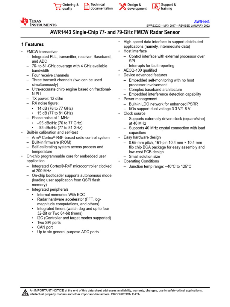 Awr 1443 | PDF | Microcontroller | Computing