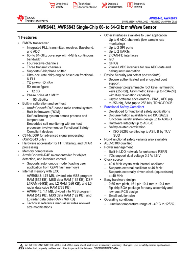 Awr 6443 | PDF | Analog To Digital Converter | Digital Signal Processor