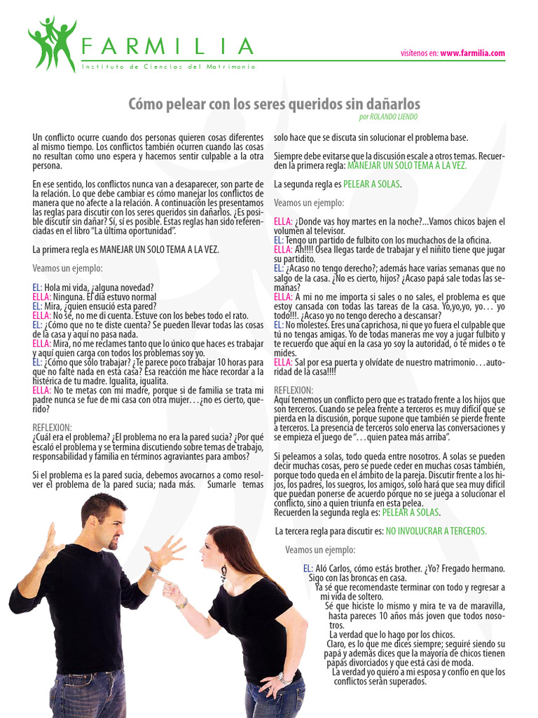 Como Pelear Con Los Seres Queridos Sin - Danarlos | PDF