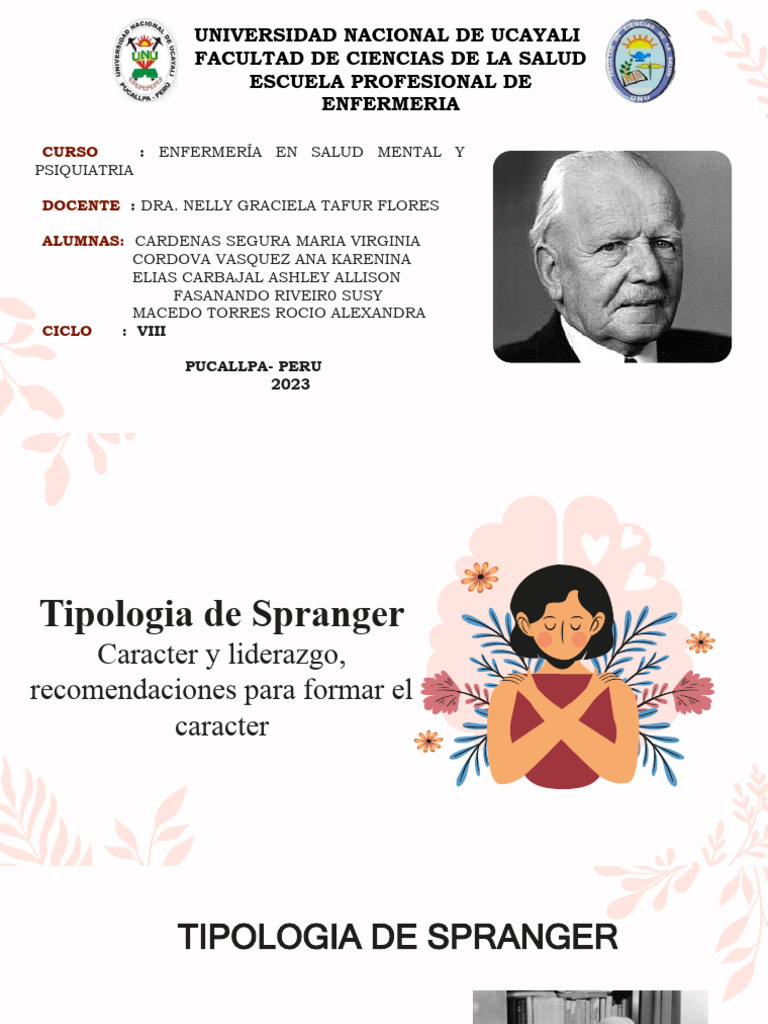 Grupo 7 Tipologia de Spranger, Caracter y Liderazgo.-2 | PDF