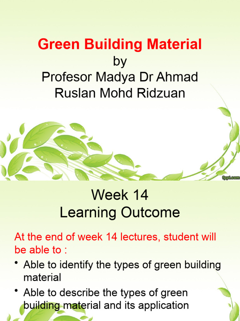 Green Building Material | PDF | Green Building | Building Materials