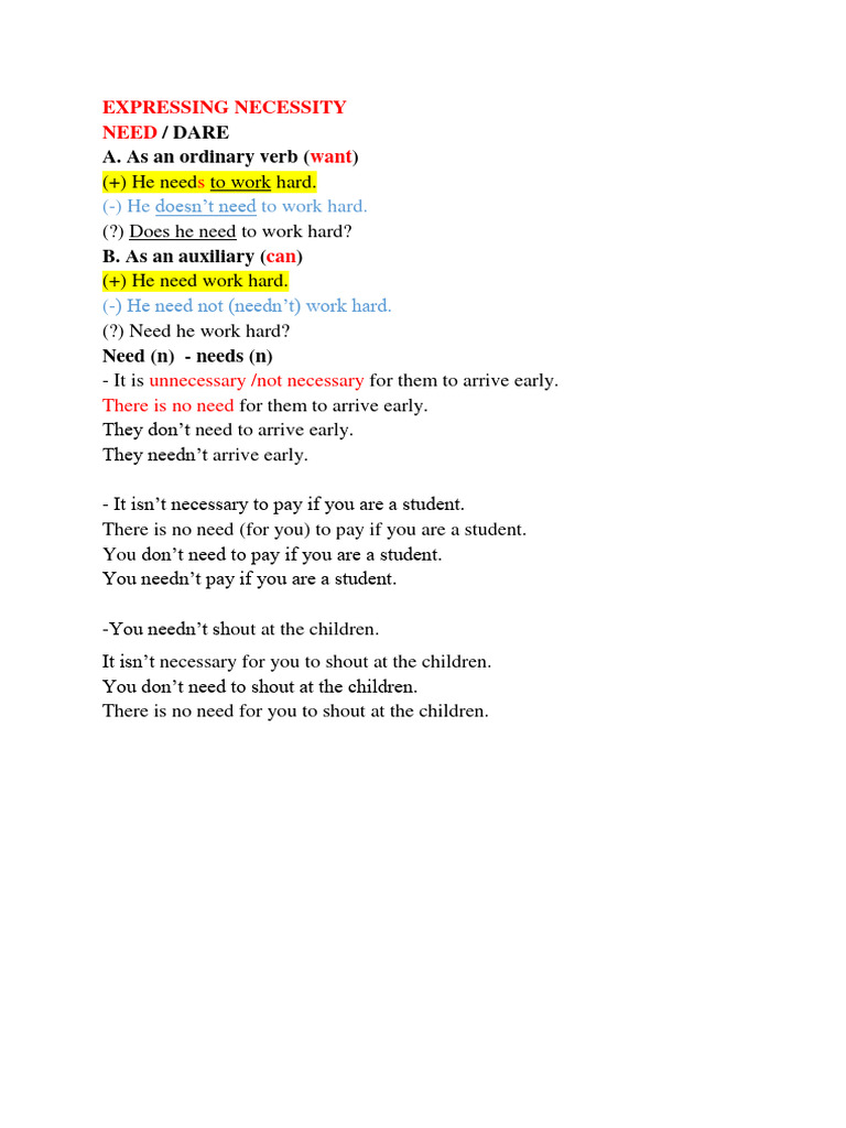 Expressing Necessity | PDF