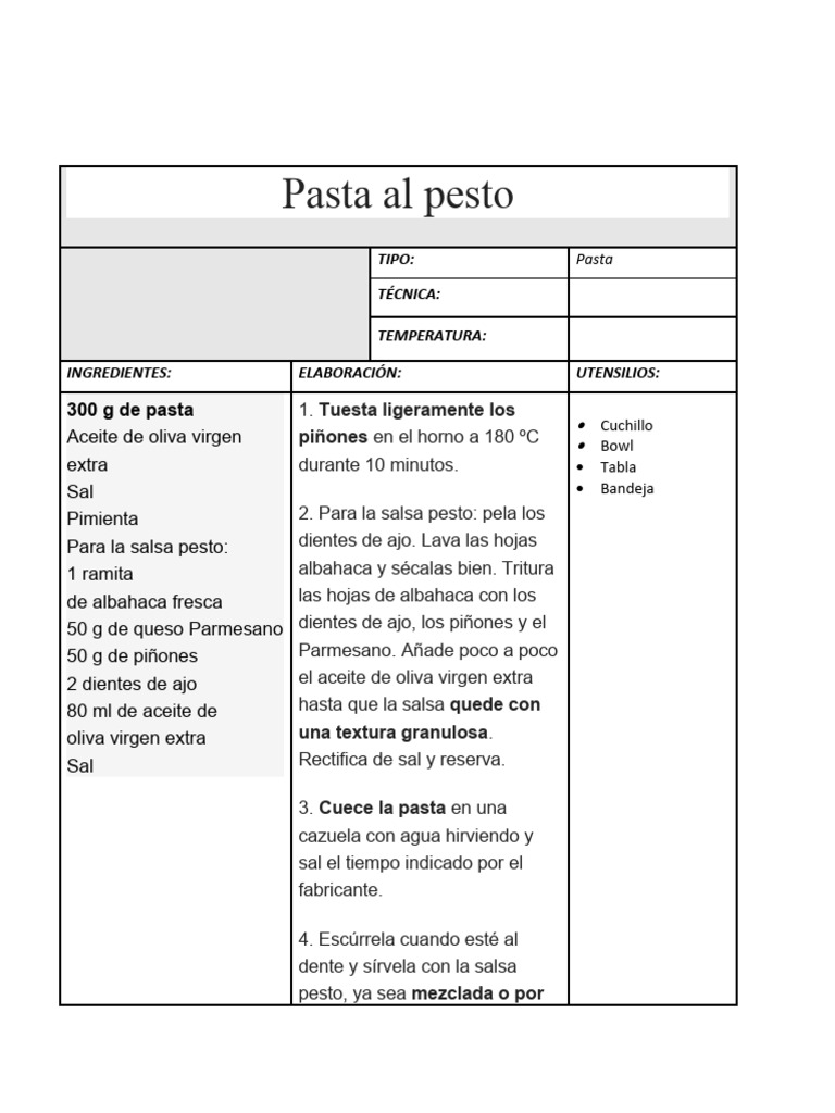 Pasta | PDF | pesto | Pasta