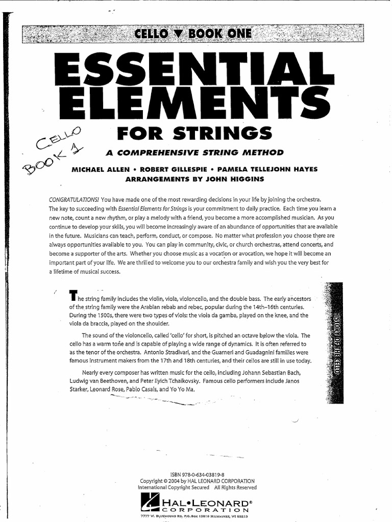 Cello Book 01 | PDF