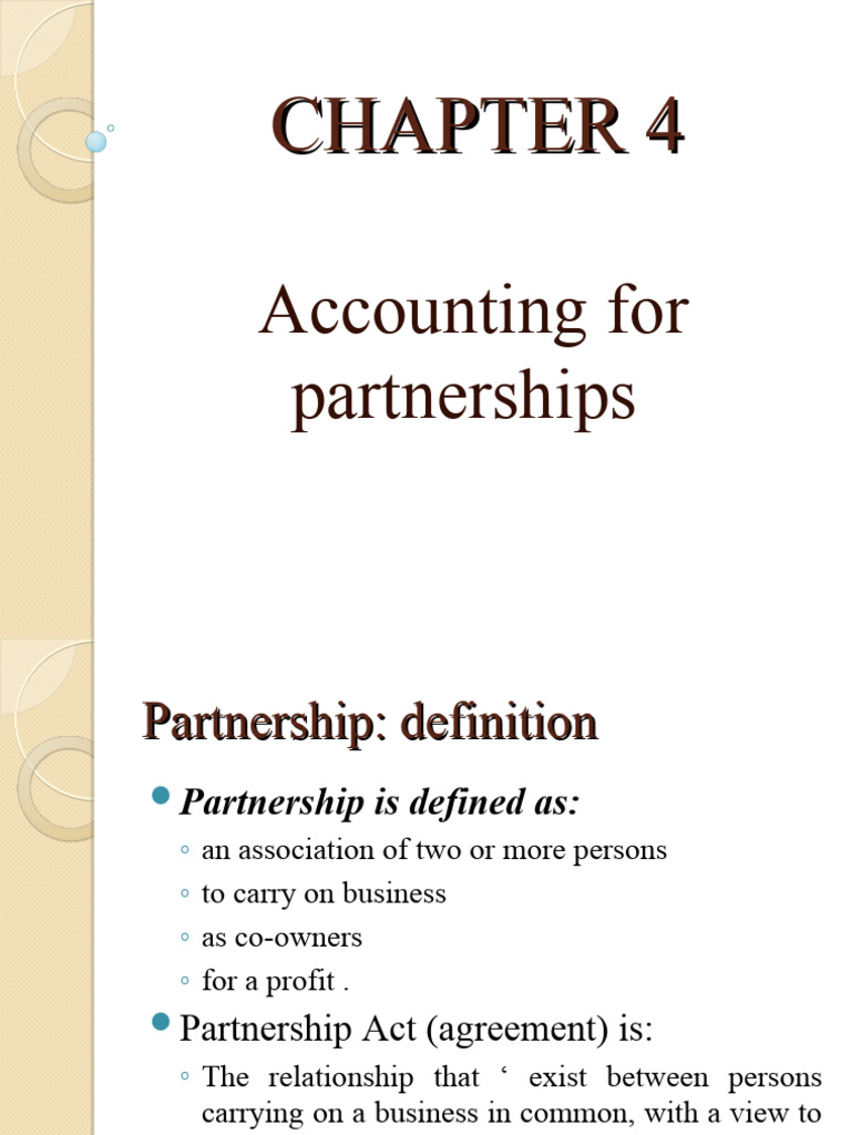 Fundamentals of Accounting II, Chapter 4 | PDF | Partnership | Equity ...