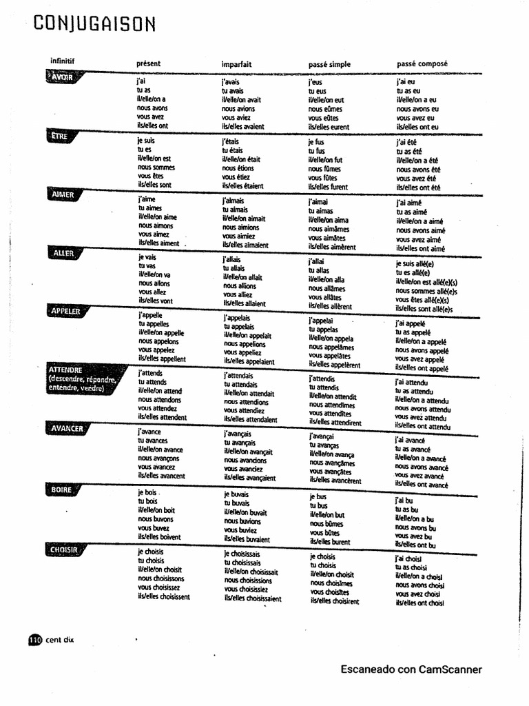 Conjugación Verbal | PDF