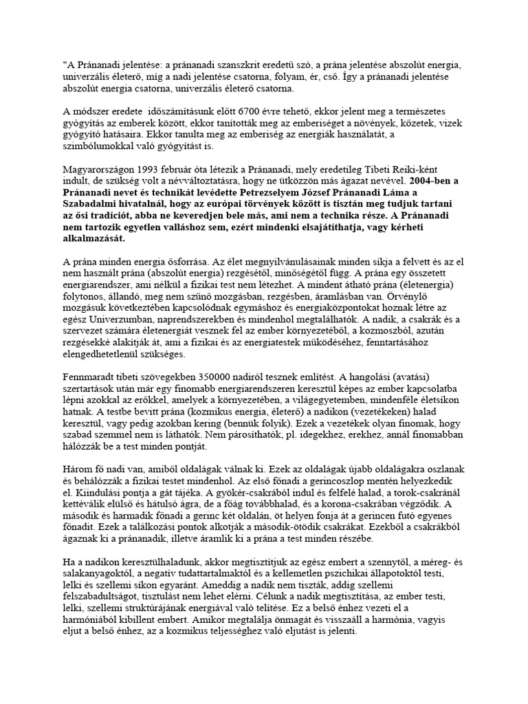 A Pránanadi Jelentése | PDF