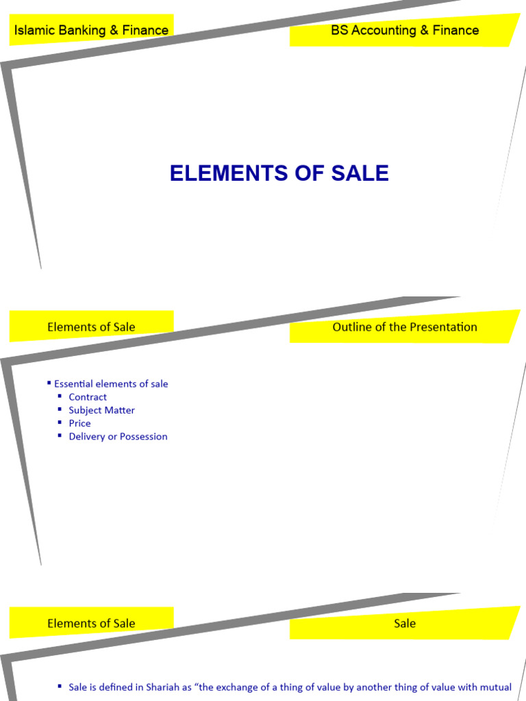 Elements of Sale-1 | Download Free PDF | Sales | Market (Economics)