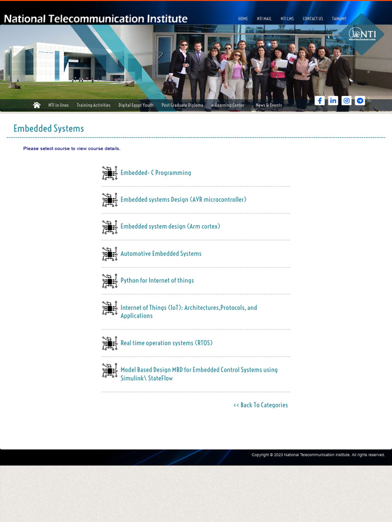 NTI - National Telecommunication Institute | PDF