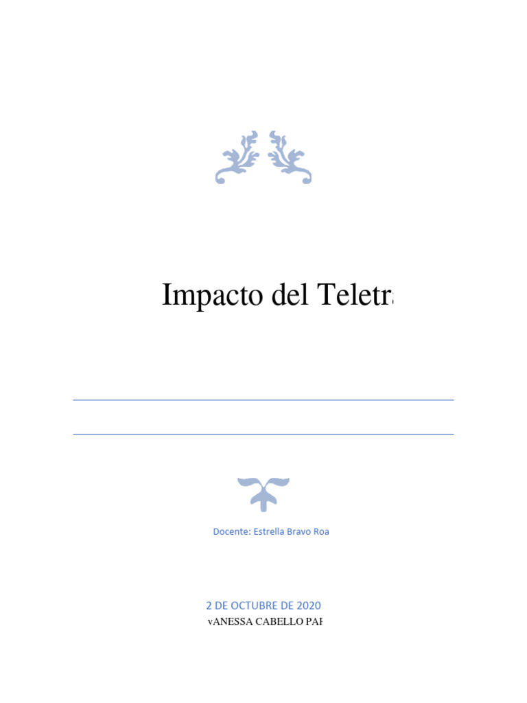 1er Avance Tesis Vanessa Cabello IMPACTO TELETRBAJO EN LA SLAUD MENTAL ... 1er Avance Tesis Vanessa Cabello IMPACTO TELETRBAJO EN LA SLAUD MENTAL ...