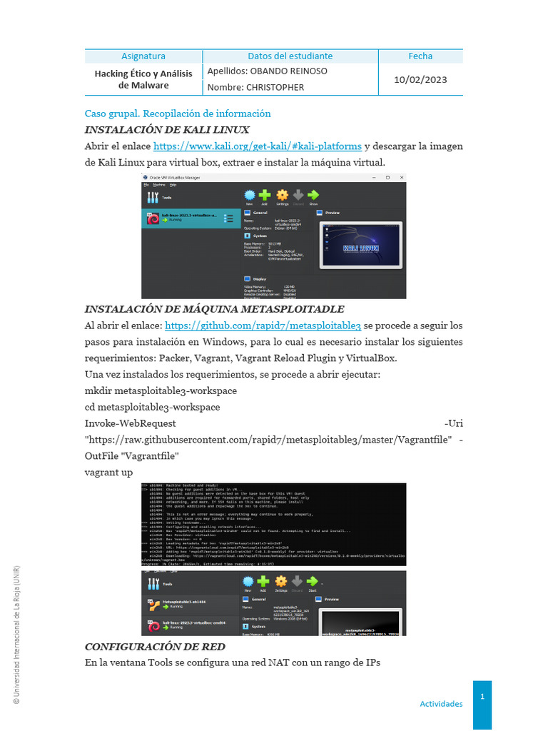Recopilación de Información Con KALI LINUX | PDF