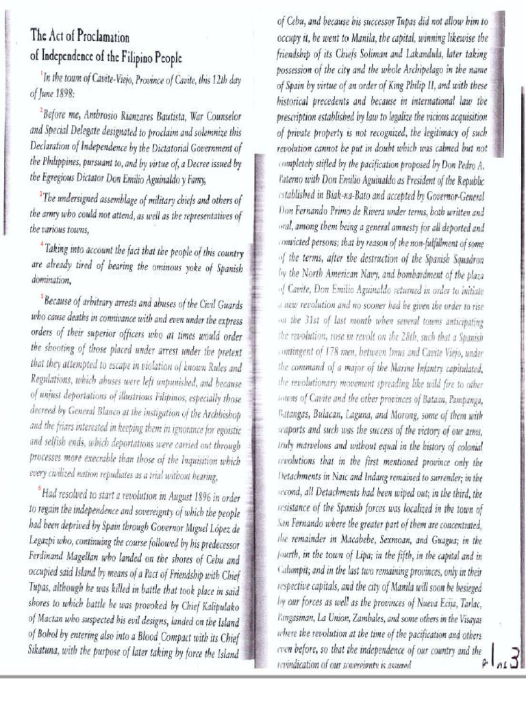 (C) Aguinaldo-Proclamation | PDF