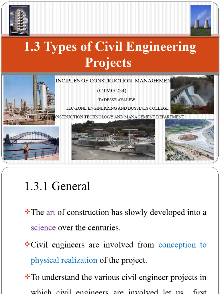1.3 Types of Civil Engineering Projects | PDF | Civil Engineering ...