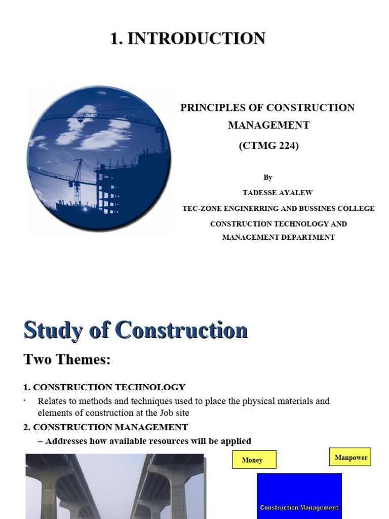 Construction Management Principles Overview | PDF