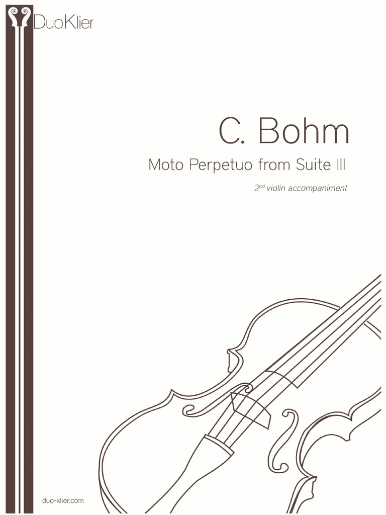 Bohm - Moto Perpetuo From Suite III (2nd Violin) | PDF